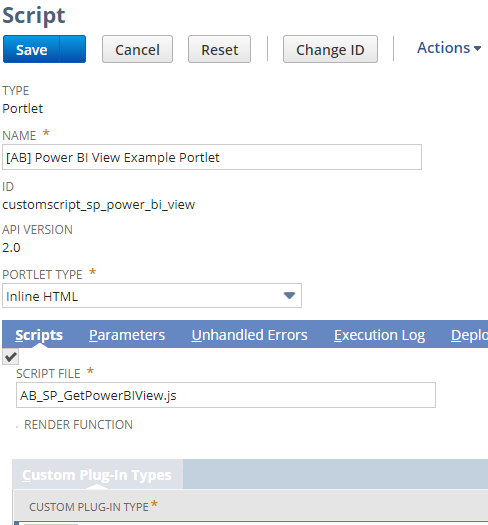 Creating PowerBI Custom Portlets in NetSuite